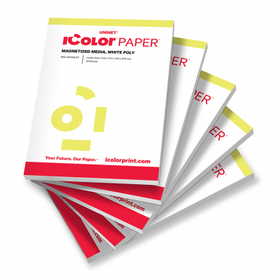 IColor Magnetized Media, White Polyester - Letter size (200 Pack - Save ...