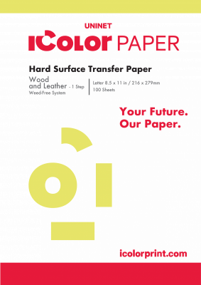 IColor Wood and Leather 1-Step Hard Surface Transfer Paper - Letter Size