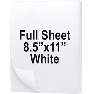 IColor White Vinyl Cut Sheet Label / Sticker Media with Permanent ...