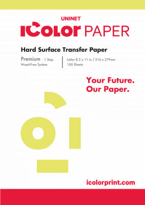 IColor Premium 1 Step Hard Surface Transfer Paper - Letter Size