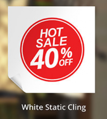 IColor White Window Cling Sheet 8 1/2in x 11in (216 x 432mm) 25 pack